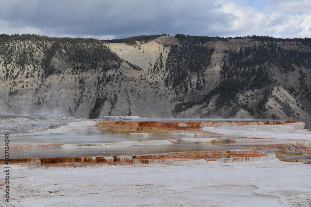 Geothermal volcanic activity around the hot springs and geysers of ...