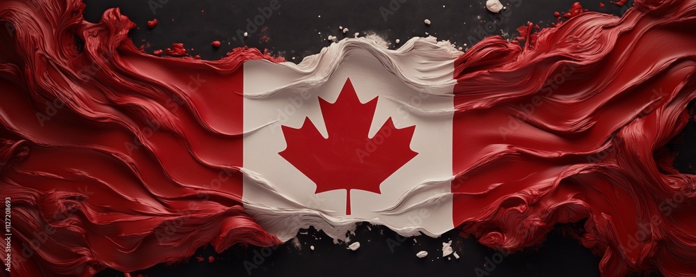 A visual illustrates the iconic design of the Canadian flag's creation ...