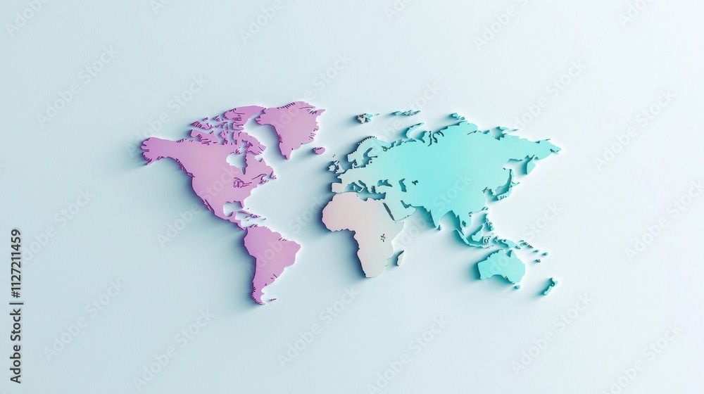 World Maps with Heat Maps Gradients: A world map with a heat map ...