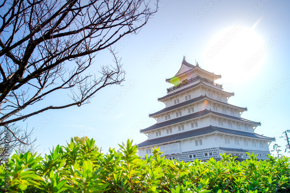 Shimabara Castle, also known as Moritake Castle and Takaki Castle ...