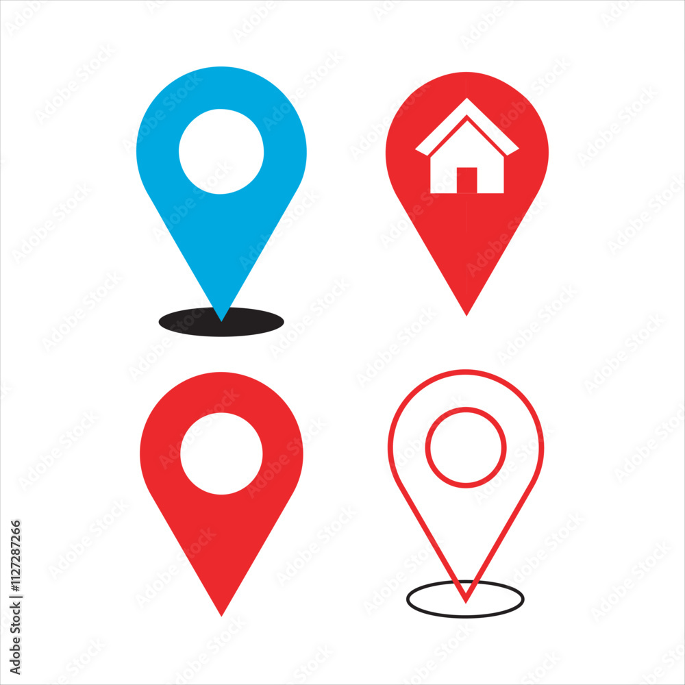 Location Icon PNG, Vector File Stock Vector | Adobe Stock