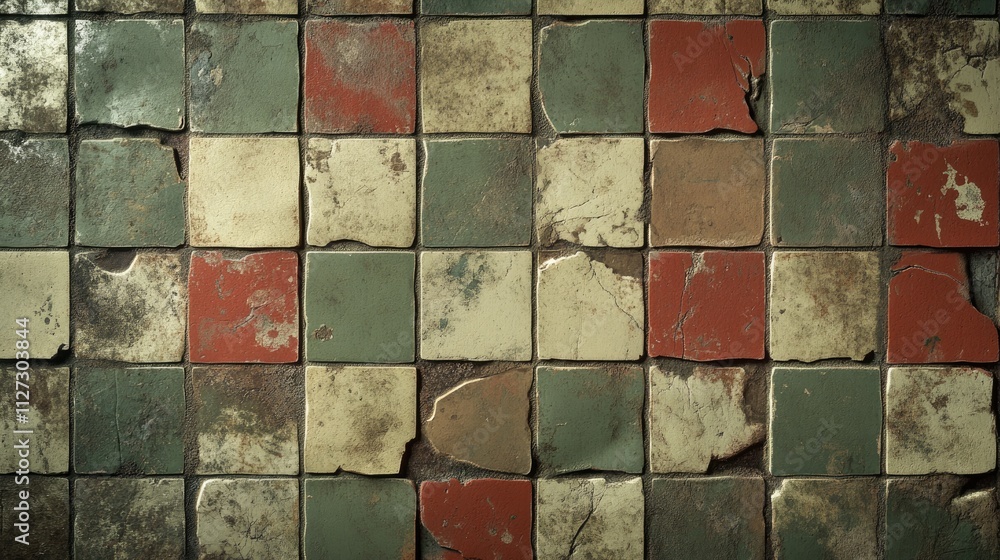 Worn and Deteriorated Tile Floor Texture Ready for Replacement with New ...