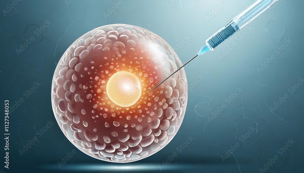 Realistic Illustration of In Vitro Fertilization Process Fertilized Egg ...