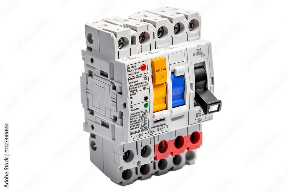 Electrical Safety: Circuit Breaker Isolated on Transparent Background ...