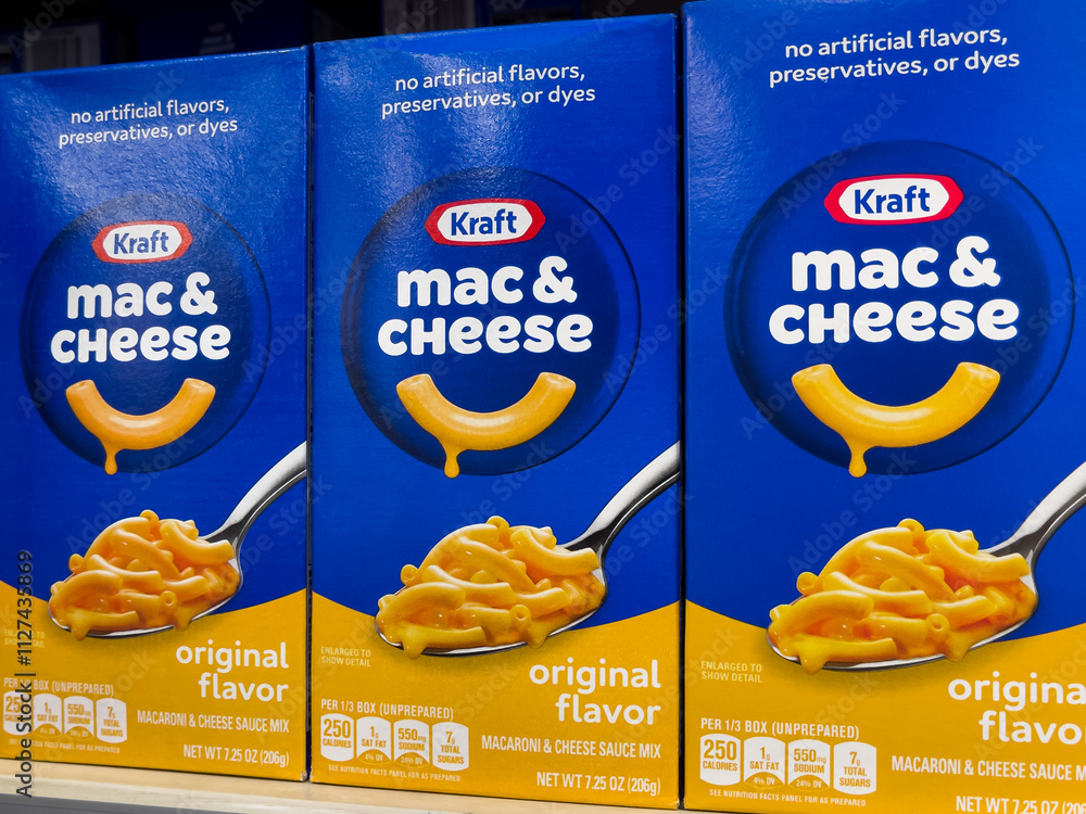 ATLANTA, GEORGIA - DECEMBER 10, 2024 : Kraft Mac and Cheese macaroni ...