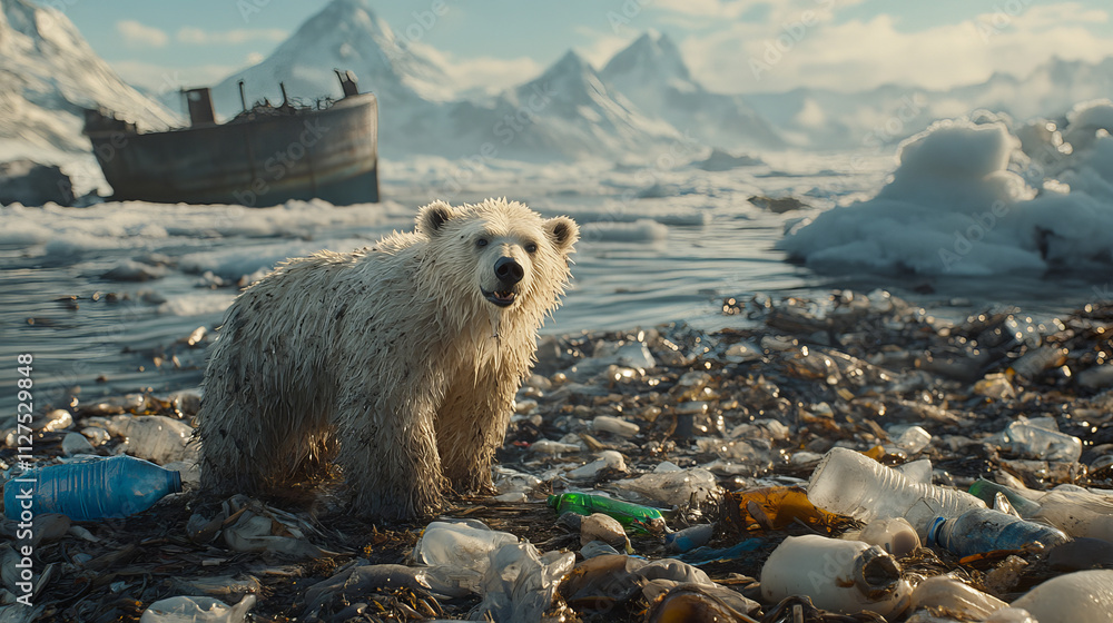 Environment contamination, nature pollution with plastic and toxic ...