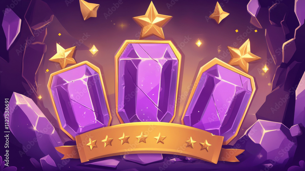 Game ui interface boards with level score, win and lose banners from ...