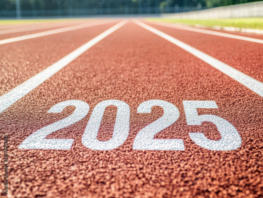 Number 2025 on road. Home stretch for end of 2024. Runners track ...