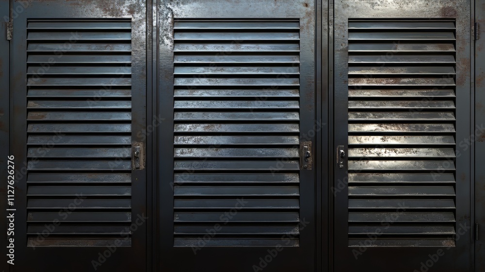 Seamless grey metal shutter texture, metallic gate pattern, high ...