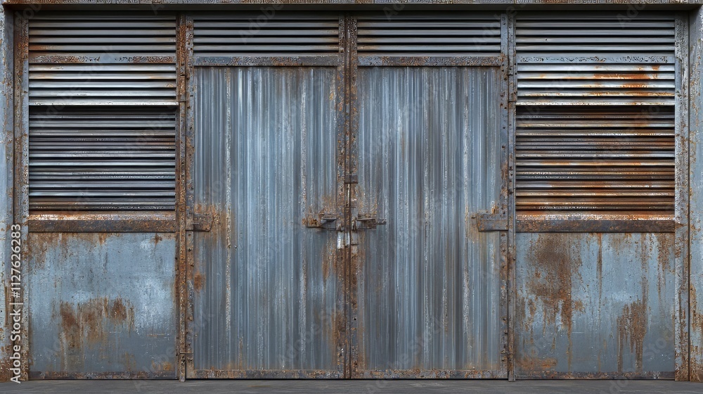 Seamless grey metal shutter texture, metallic gate pattern, high ...