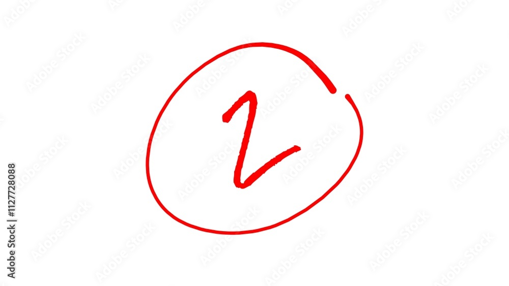 grading system with numbers in red ink Stock Illustration | Adobe Stock