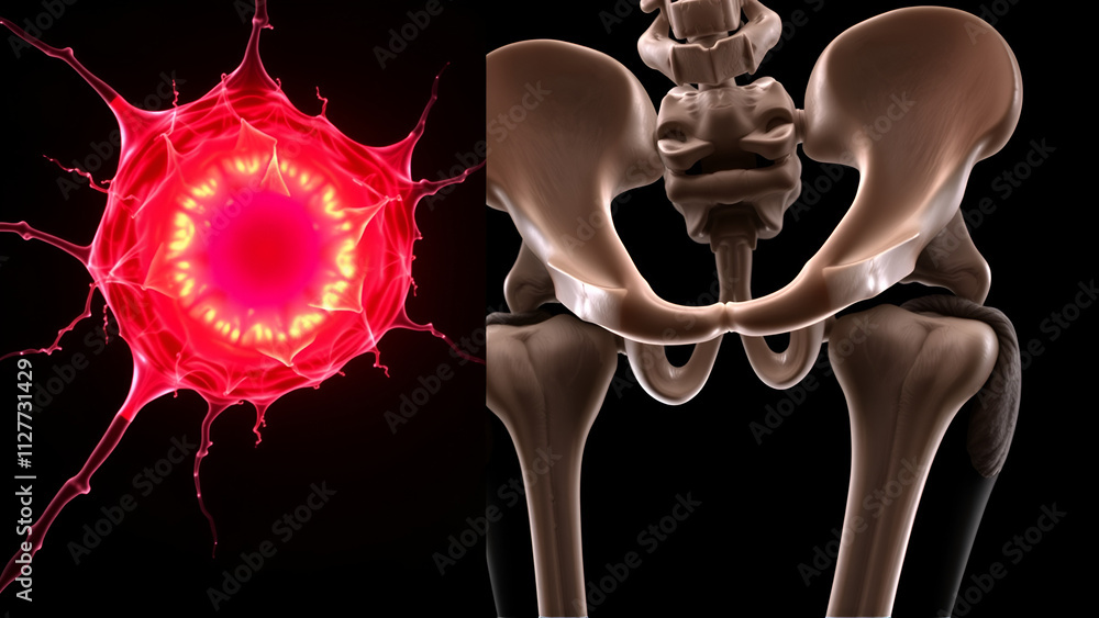 tumor cell with hip femur with The Ewing's sarcoma gross leg bone pain ...