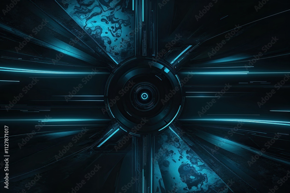 Futuristic Dark Blue Abstract Tech Noir Background with Edgy Patterns ...