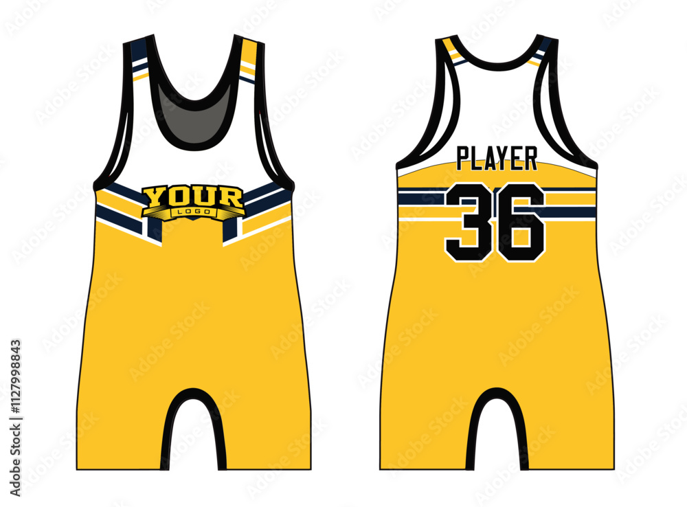 The wrestling singlets mockup is a perfect fit for all sports. The ...