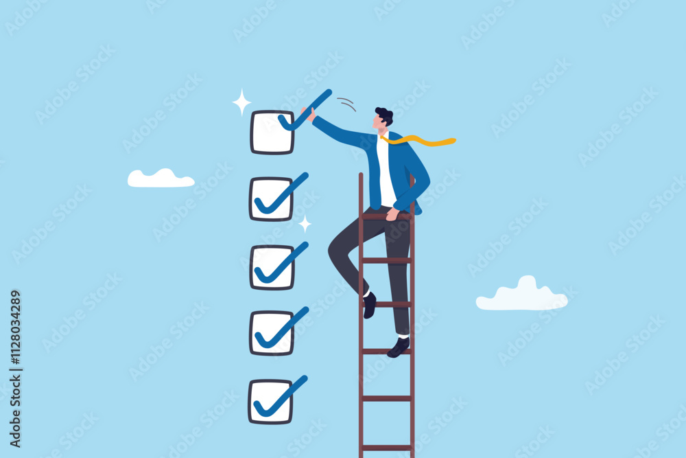 Vektor Criteria checklist report, evaluation list, complete checkbox ...