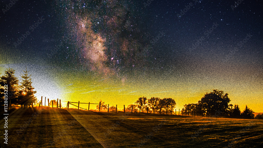 HD galaxy wallpaper with the night sky full of stars, shadow of trees ...