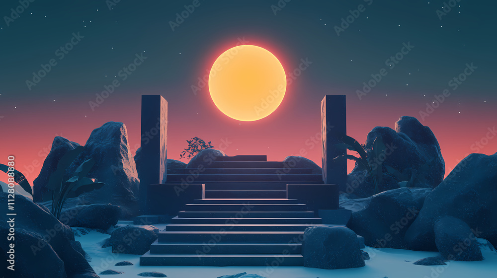 Ancient solstice traditions flat design front view summer solstice ...