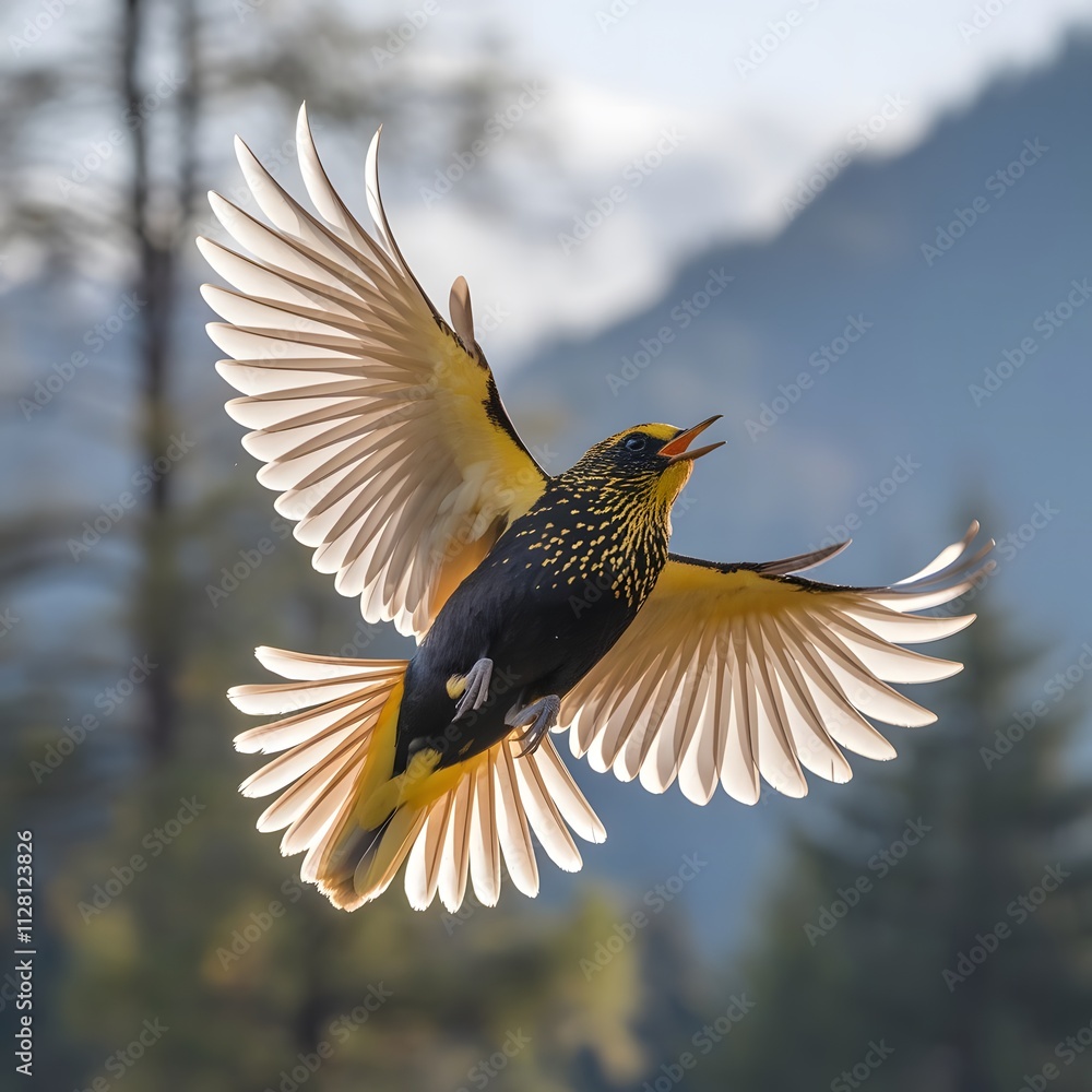 Broad Billed Hummingbird on a pure white background. Using different ...