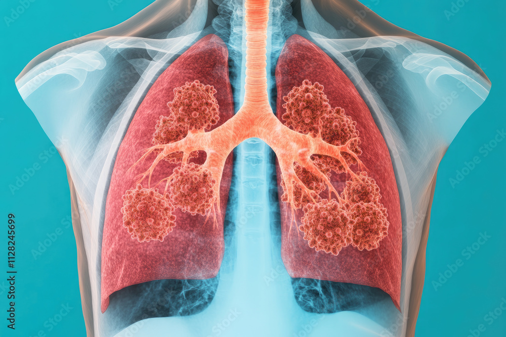 Pulmonary Tuberculosis Chest X-ray, revealing bilateral alveolar ...