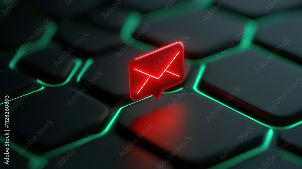 Abstract depiction of digital invites being sent from a glowing event ...