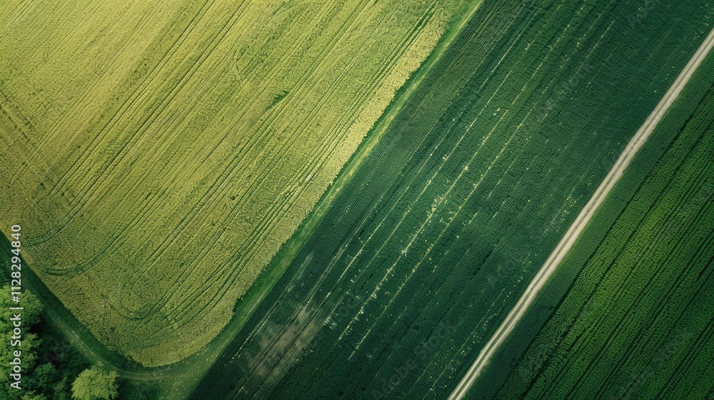 AI-powered drone scanning a large farm for crop health analysis using ...