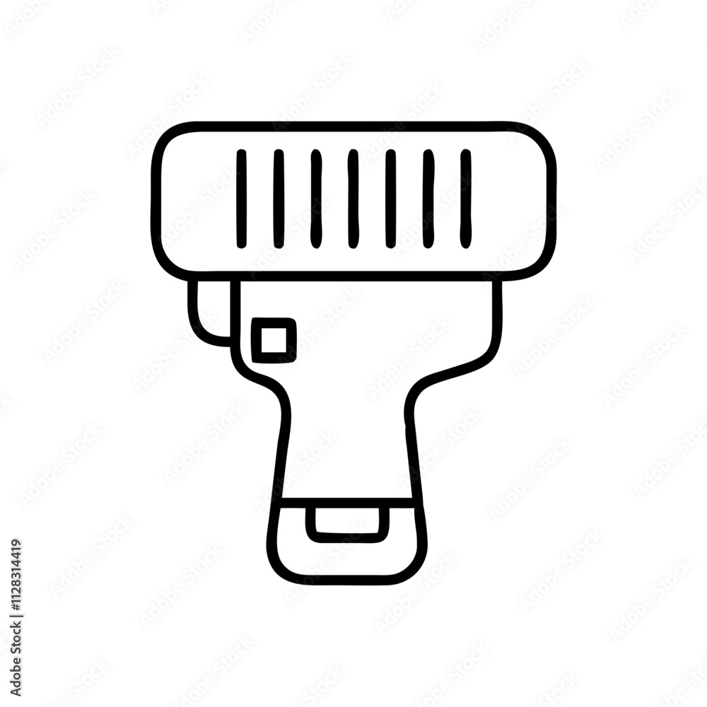barcode scanner icon, shopping vector icon, ecommerce vector icon - black outline icon of ...