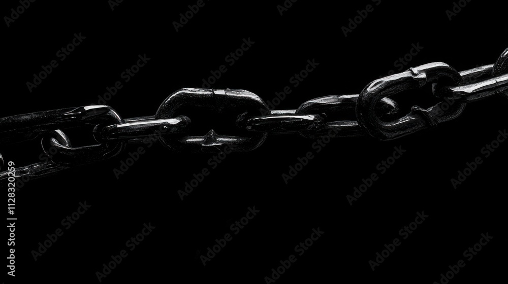 Broken chains falling into darkness, Symbolizing the abstract concept ...
