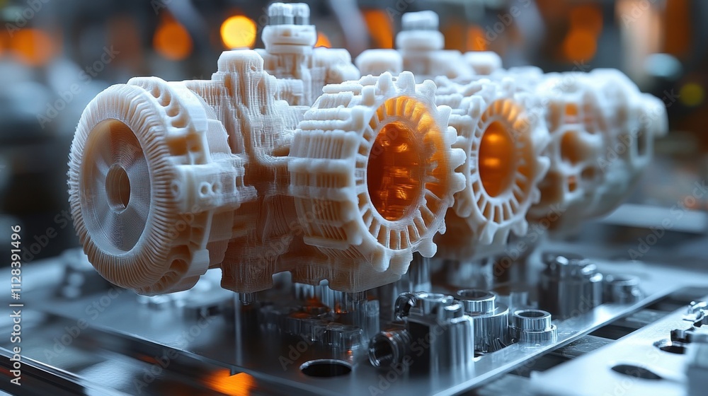 a working surface printer was used to print a prototype car engine made ...