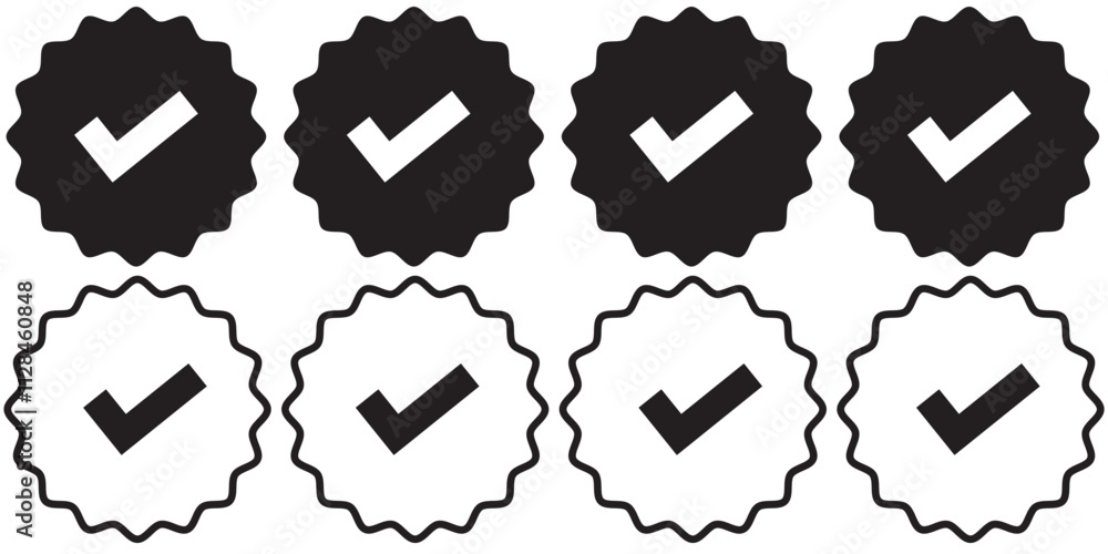 Check mark icon. Check mark vector icon. Checkmark Illustration. Vector ...