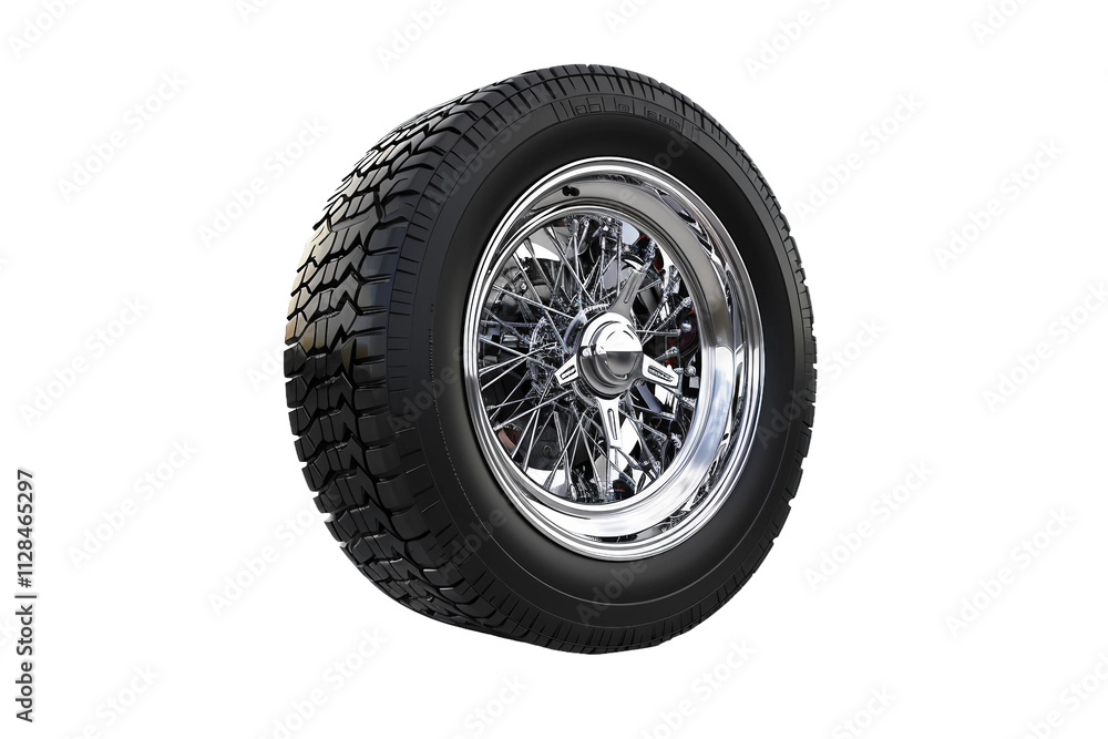 Classic car alloy wheel rim showcasing a blend of tradition and modern ...