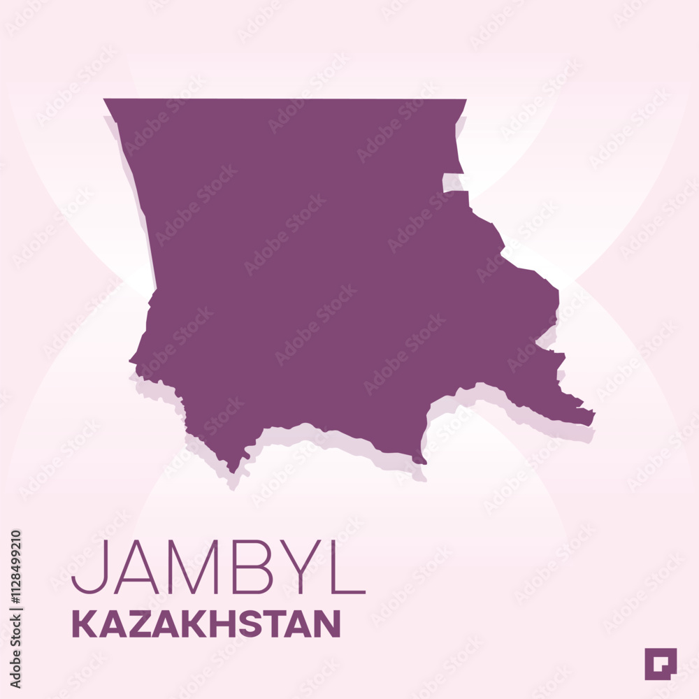 Jambyl vector map, Vector map of Jambyl, editable eps, AI files, Vector ...