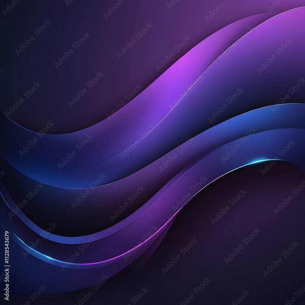 Abstract Blue Wave Background with smooth flowing lines and a vibrant ...