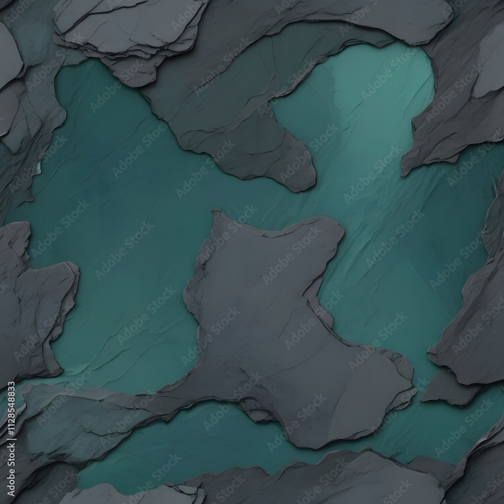 Stock-Illustration „Relief map illustration with symbols of countries ...