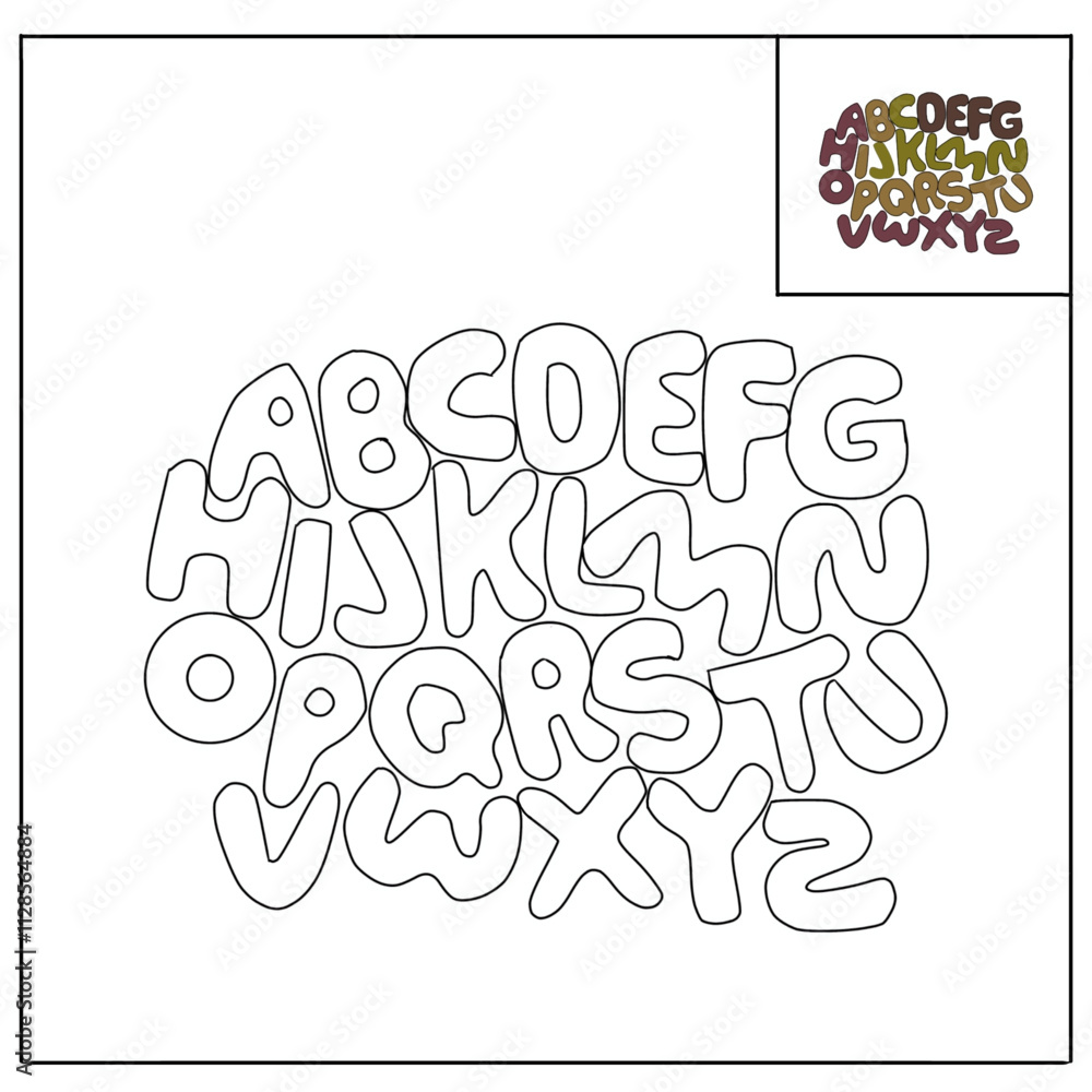 Vector illustration of cute and colorful alphabet A to Z characters ...