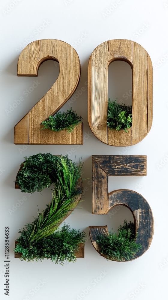 2025 New Year Celebration - Wooden Number Blocks, wooden blocks ...
