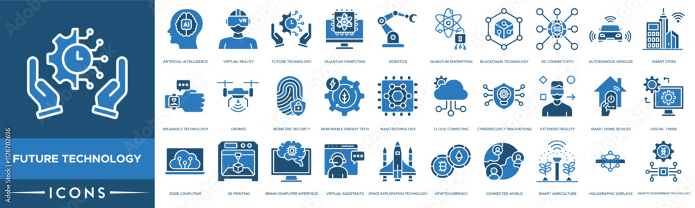 Future Technology icon. Artificial Intelligence, Virtual Reality ...