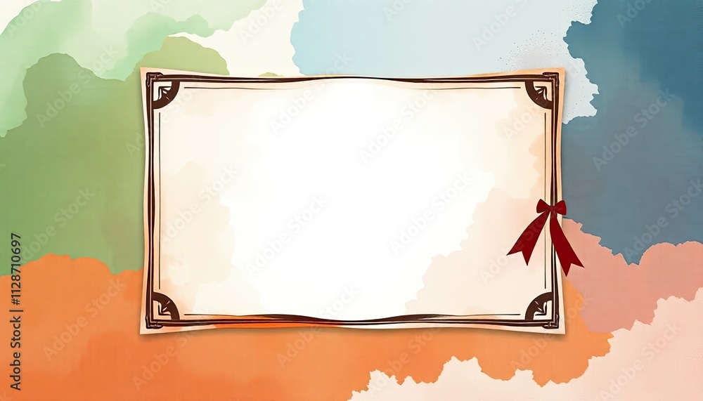 artistic certificate design featuring smooth watercolor effects and ...