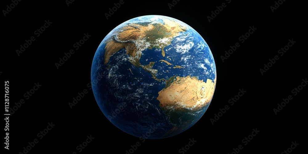 High Resolution Earth Globe Detailed Planet Global View Realistic 3D ...