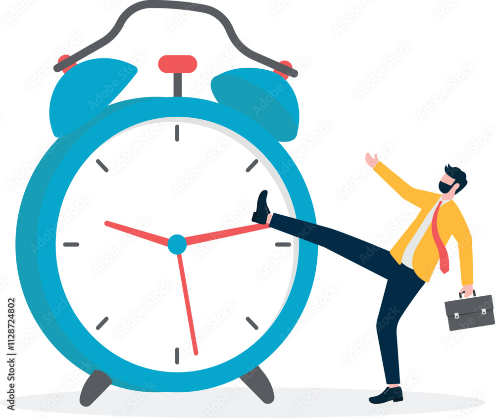 Delay concept, Stop time to dealing with urgent projects or handle ...