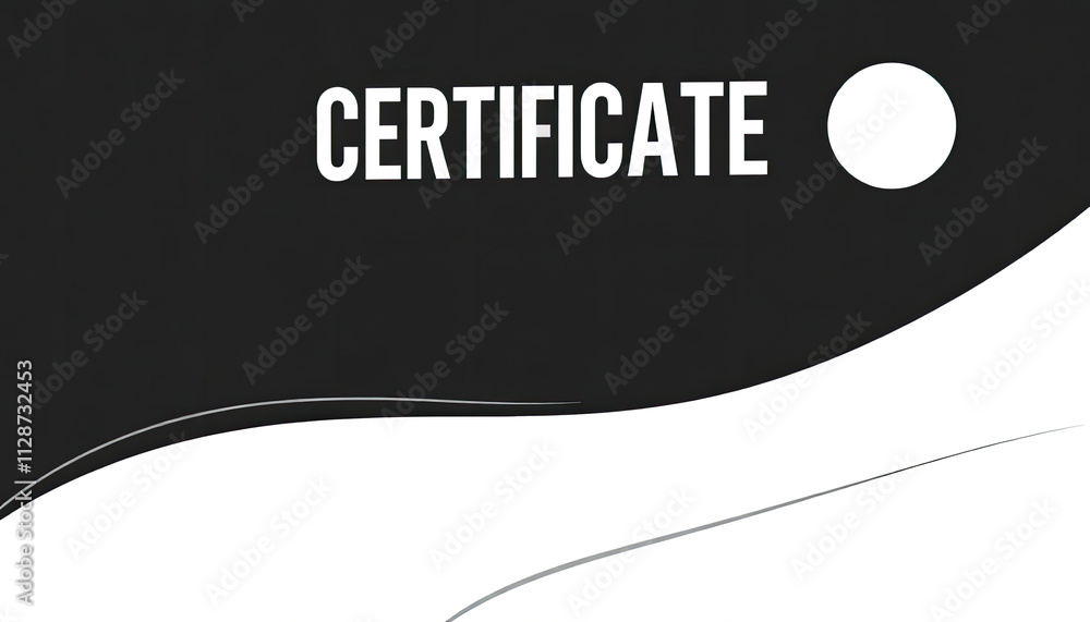 certificate design featuring bold contrasting elements and sleek ...