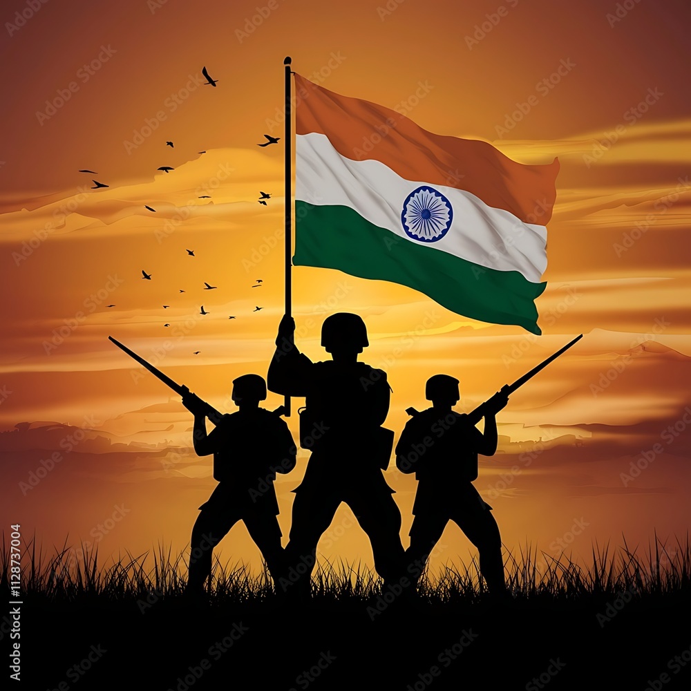 Kargil Vijay Diwas celebration concept, banner, poster, post, greeting ...