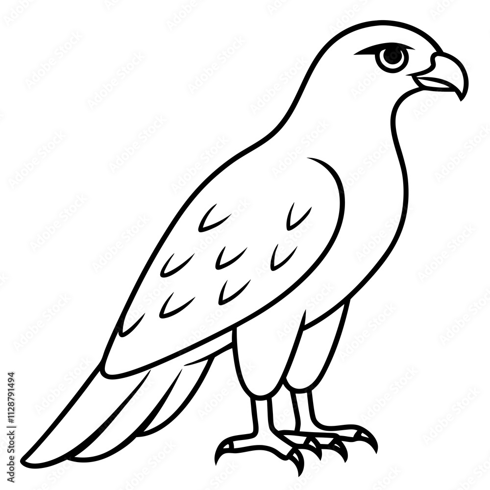 Hawk Bird Generative AI Vector and Line Art Design for Graphics" Stock ...