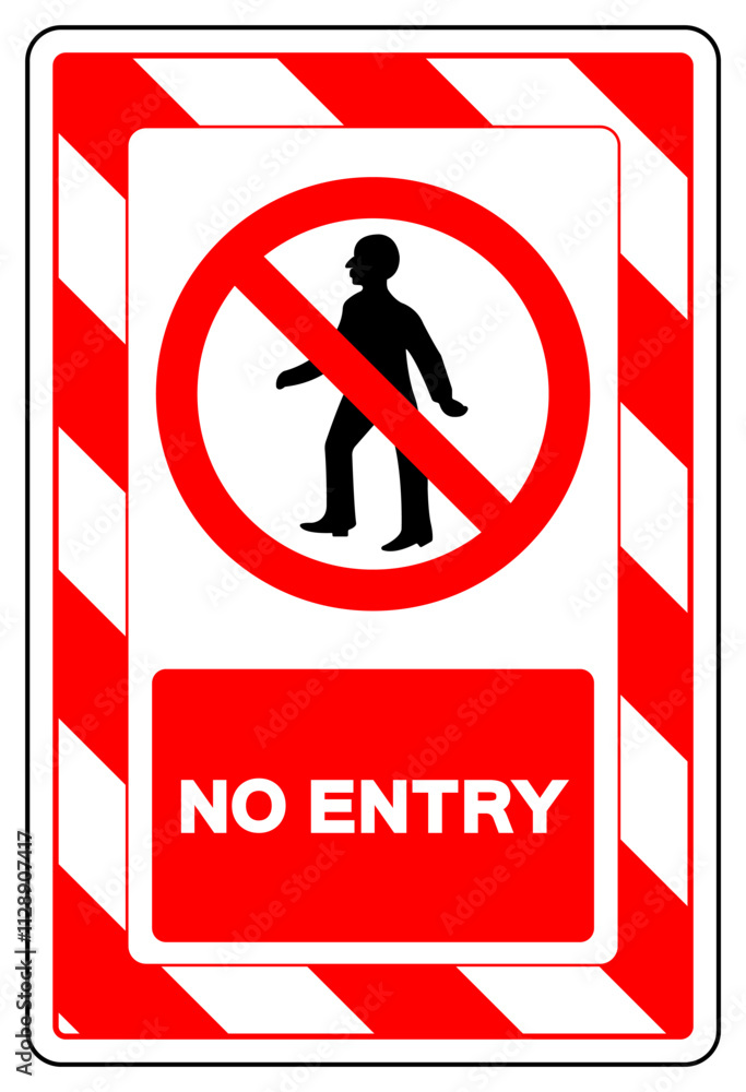 No Entry Symbol Sign, Vector Illustration, Isolate On White Background ...