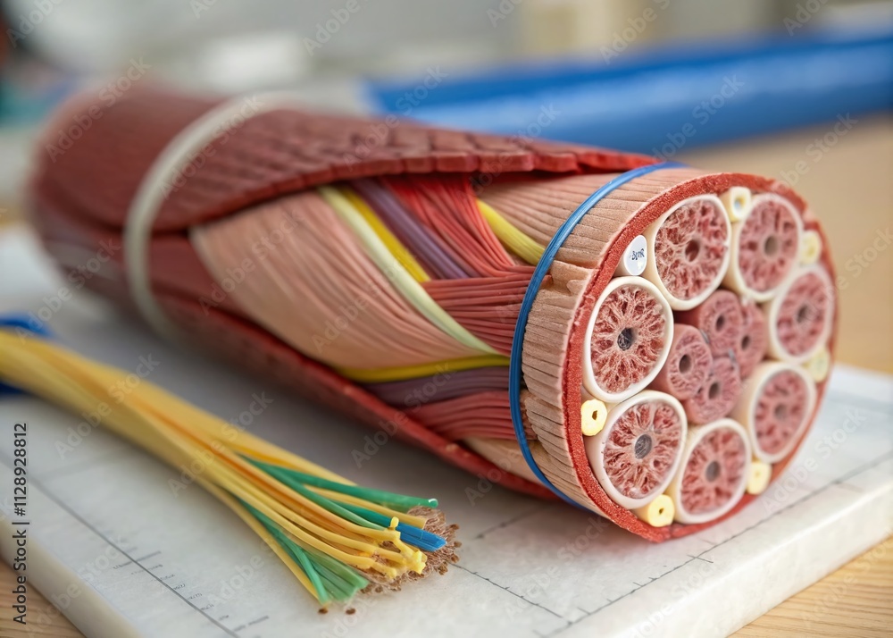 Detailed Tilt-Shift Photography of Muscle Tissue Anatomy Highlighting ...