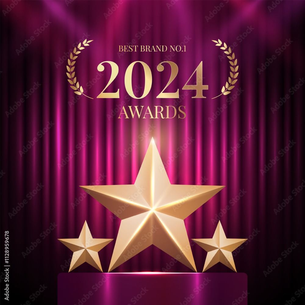 Best Award gold laurel wreath badge logo design tree star vector ...