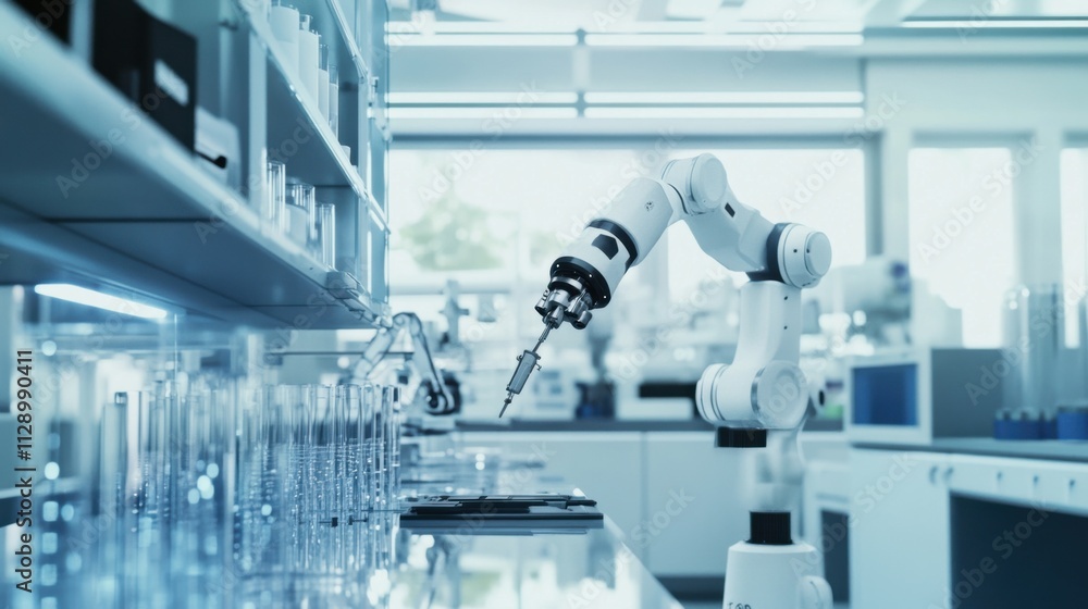 A robot assembling high-precision medical robots in a clean and ...