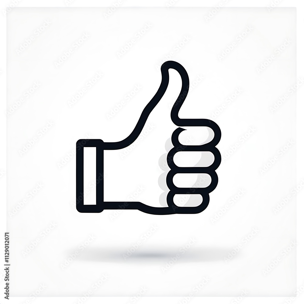 Thumbs Up Icon: A simple yet powerful symbol of approval and positivity ...