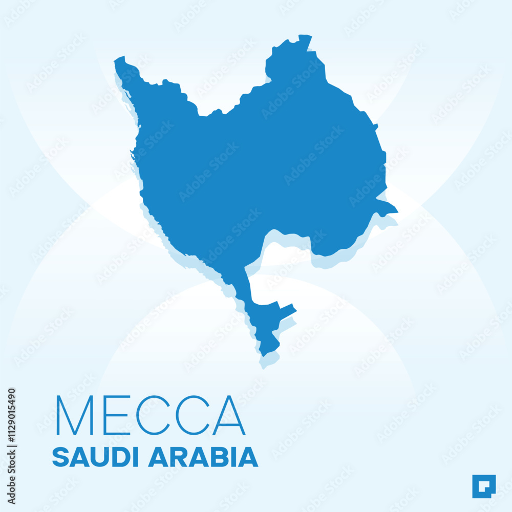 Mecca vector map, Vector map of Mecca, editable eps, AI files, Vector ...