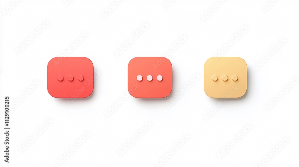 Speech Text Box with Three Dots for Conversations in Modern Design ...