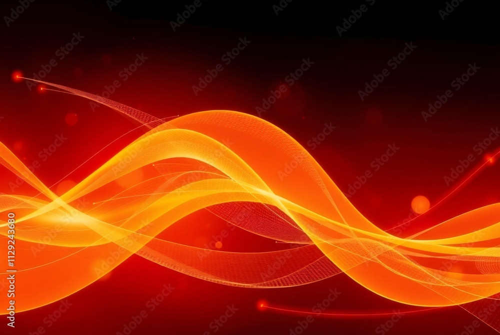 Fiery Abstract Wave: Energy and passion ignite in this dynamic abstract ...